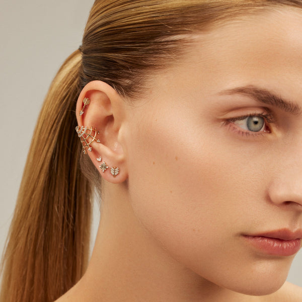 Diamond Rail Cuff Earring - Kismet By Milka